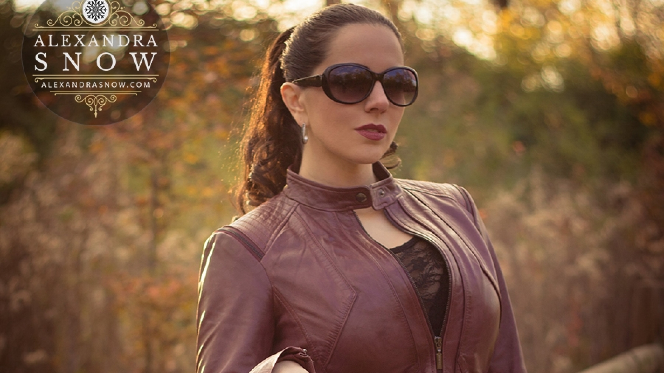 Burgundy Leather and Boots - Goddess Alexandra Snow - Professional Maneater